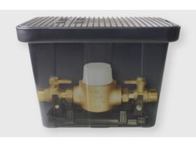 25mm Meter Box Assembly with Itron Meter / 2x Meter Nut & Ball Valves ...