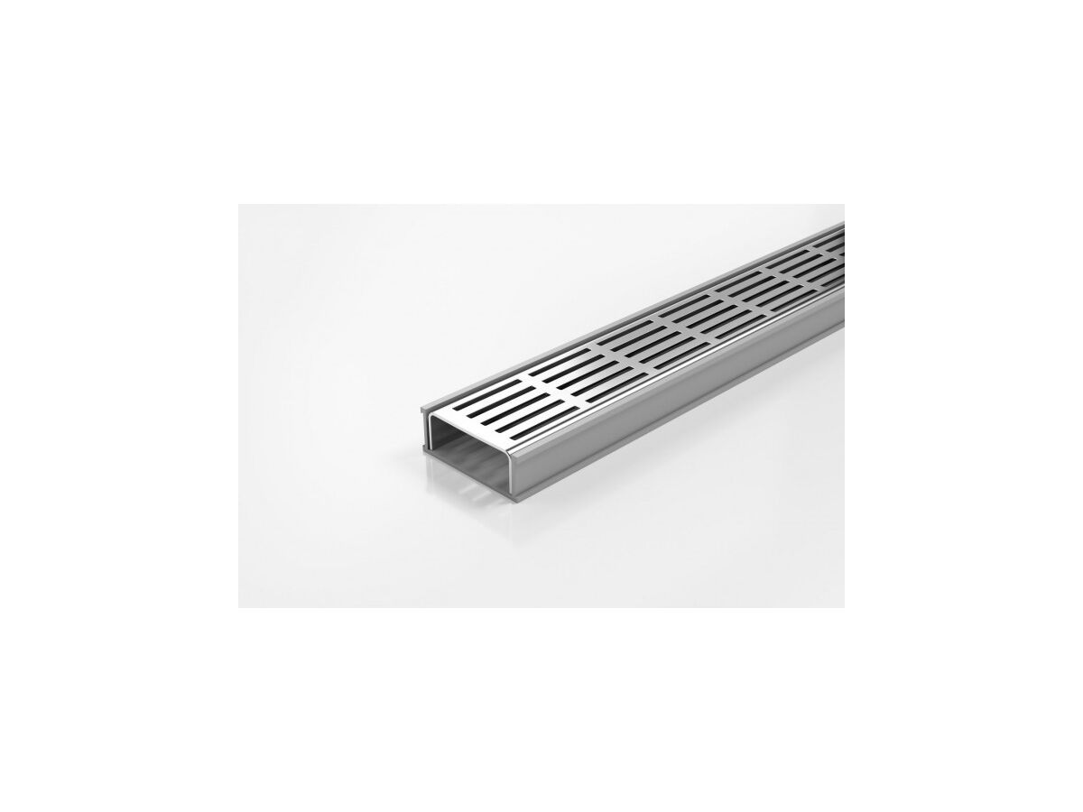 65PSG25 Linear Drainage System with Stainless Steel Grate and uPVC ...
