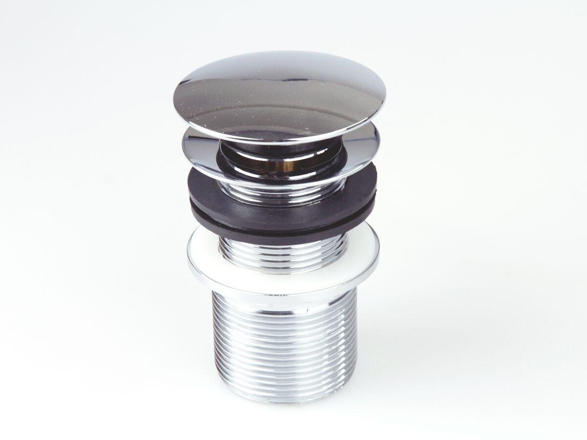 Mizu Dome Plug & Waste 32/40mm x 80mm Push/Plug Chrome from Reece