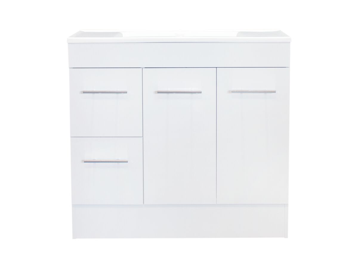 Posh Bristol T-Series 900mm Vanity Unit with Kick Centre Bowl 2 Door ...