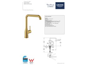 GROHE Essence New Gooseneck Sink Mixer Brushed Cool Sunrise (4 Star ...