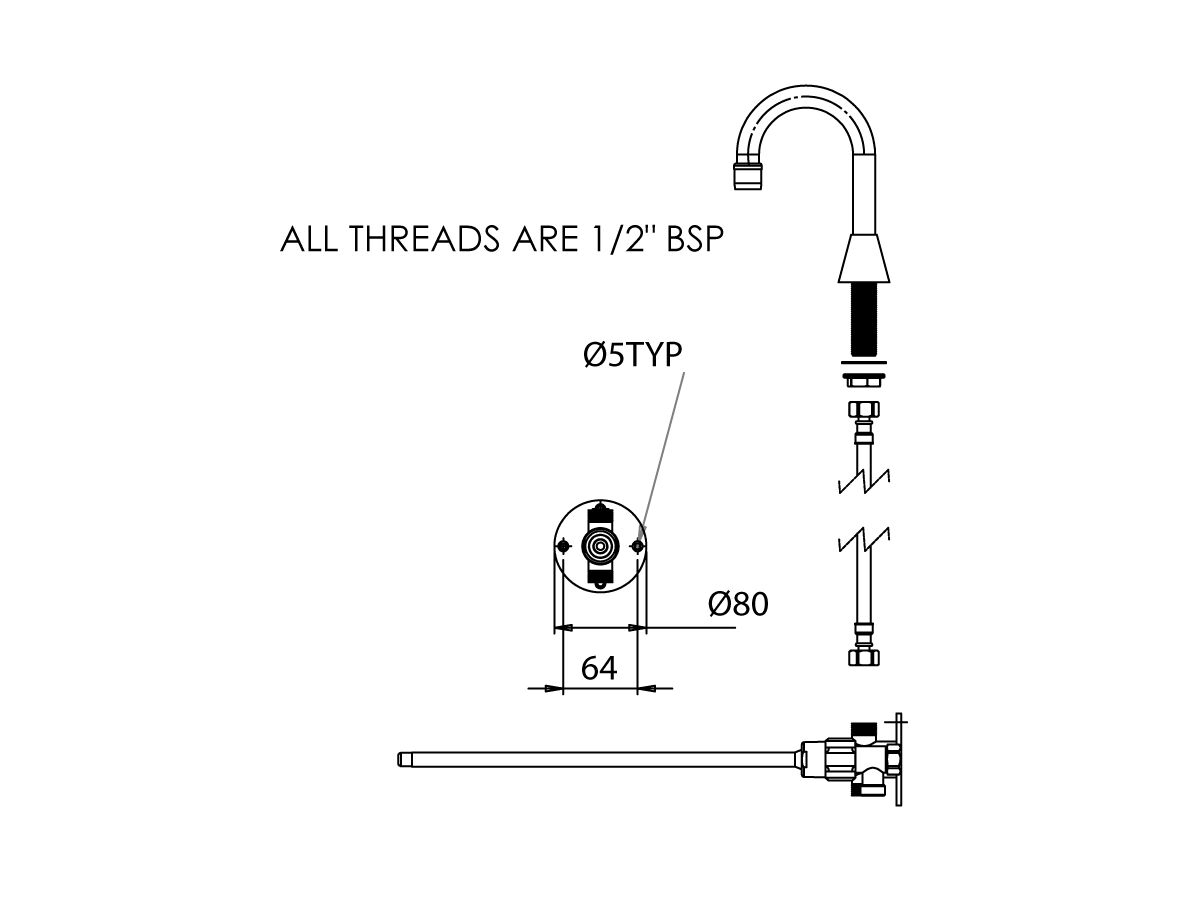 Enware Autotap Knee Operated (3 Star) from Reece