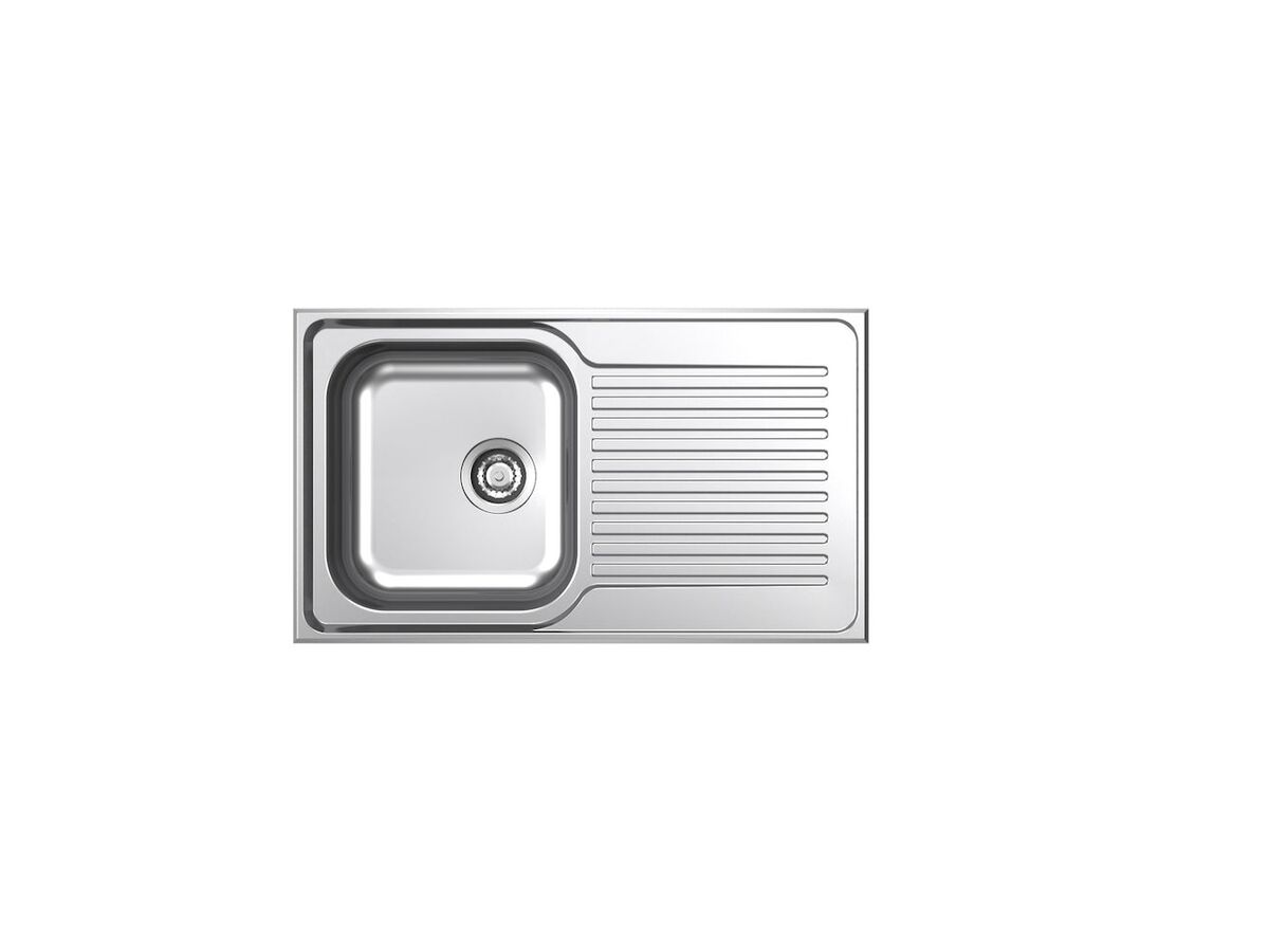 Clark Punch 1203.1L Single End Bowl Sink 1 Taphole Left Hand Bowl 860mm ...
