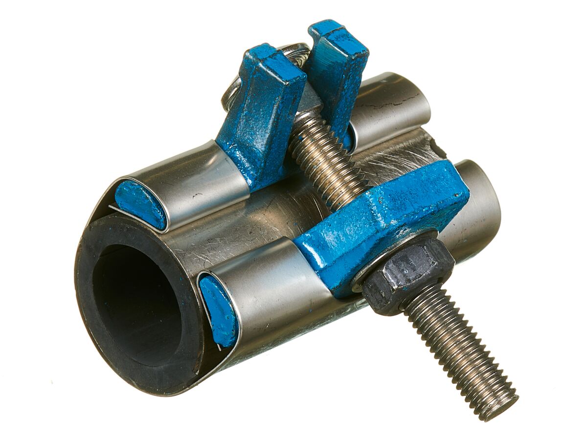 Kwik Clamp Stainless Steel 80mm Full Circle (Copper) 15mm from Reece