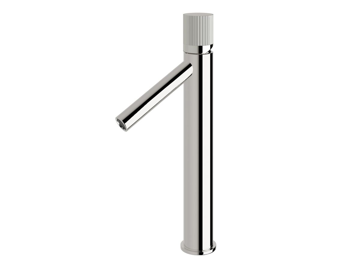 Milli Pure Extended Basin Mixer Tap with Linear Textured Handle Chrome ...