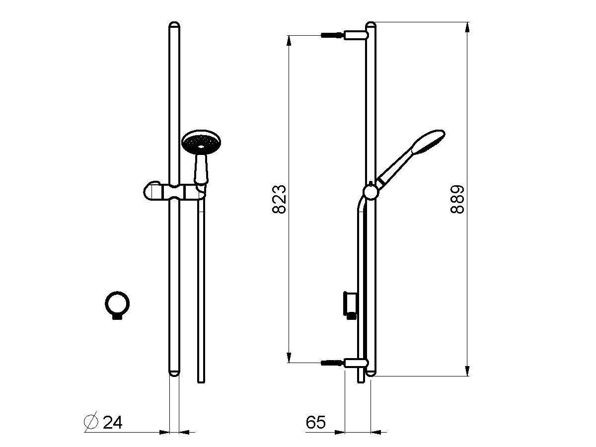 Nikles XL Low Pressure Rail Shower Chrome (3 Star) from Reece