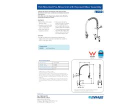 Enware Pre Rinse Hob Exposed Mixer Tap Chrome (6 Star) from Reece