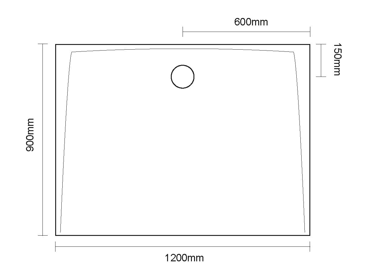 Posh Bristol Torbex Shower Base 1200 x 900mm White from Reece