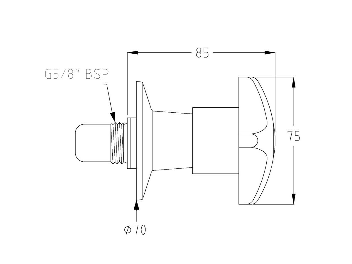 Galvin 1/2 Turn Child Safety Wall Top Assembly Less Handles & Buttons ...
