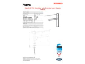 Mizu Drift MK2 Sink Mixer with Extended Lever Chrome (4 Star) from Reece