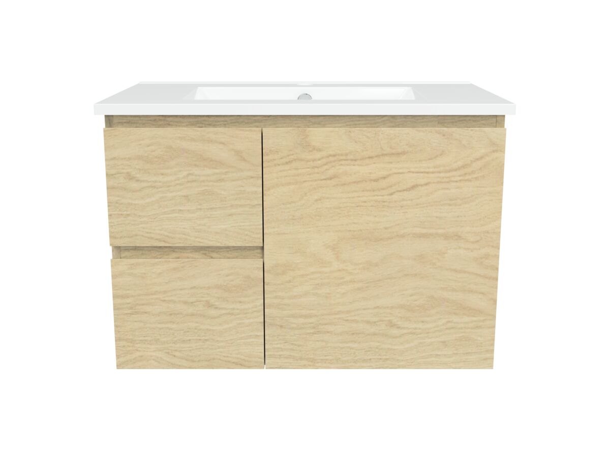 Nevada Vanity 750mm Centre Bowl Alpha Top Wall Hung from Reece