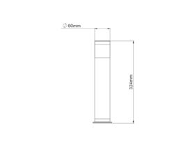 Aqualux Surface Mount Bollard Light from Reece