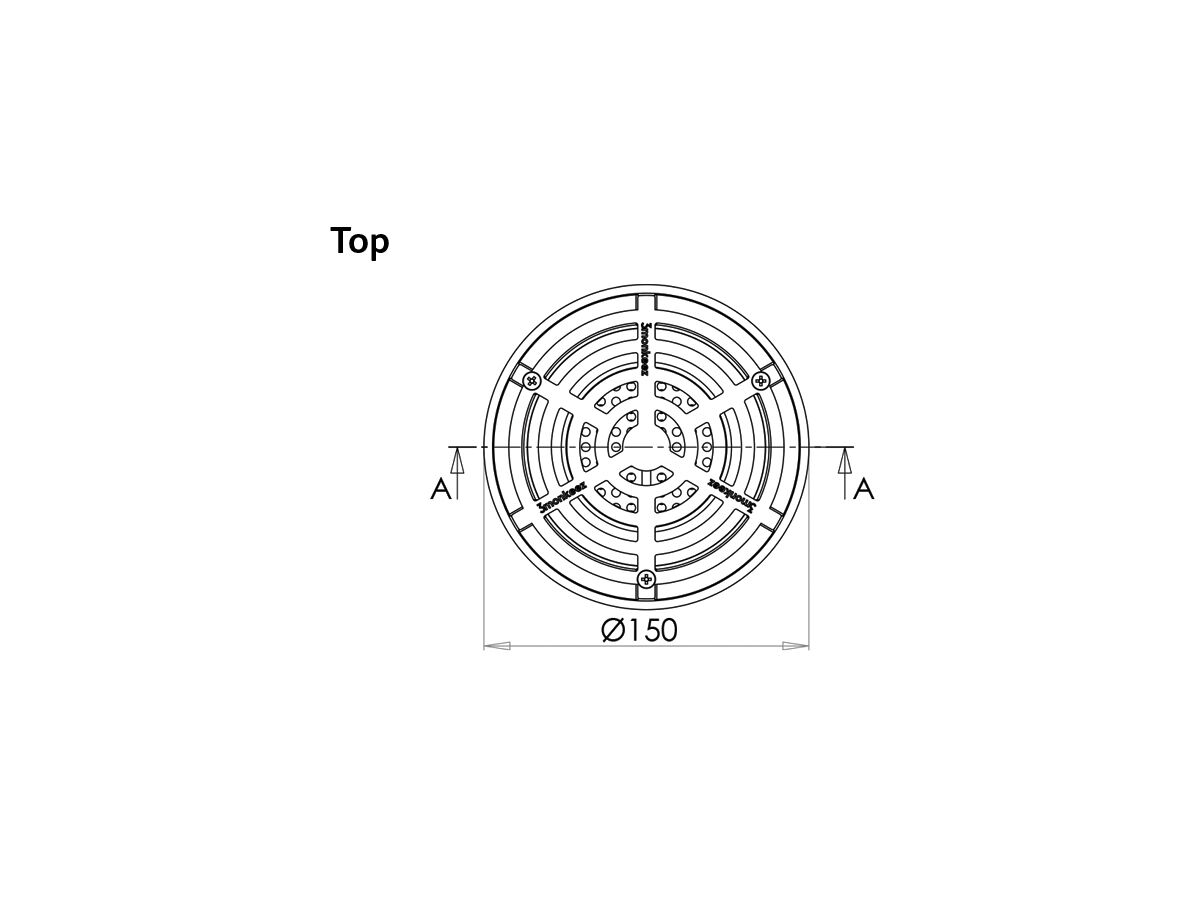 Round 150mm Grate Bucket Trap Push-In PVC 100mm from Reece