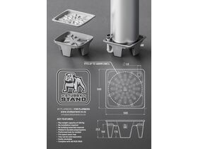 Stubby Stand and Tray Complete 566mm from Reece