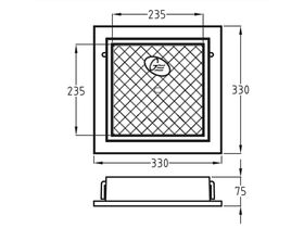 Cast Iron Meter Box (Sewer) Hinged 255mm x 250mm from Reece