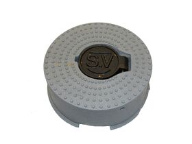 Sluice Valve Cover Round Plastic Base Small Beige from Reece