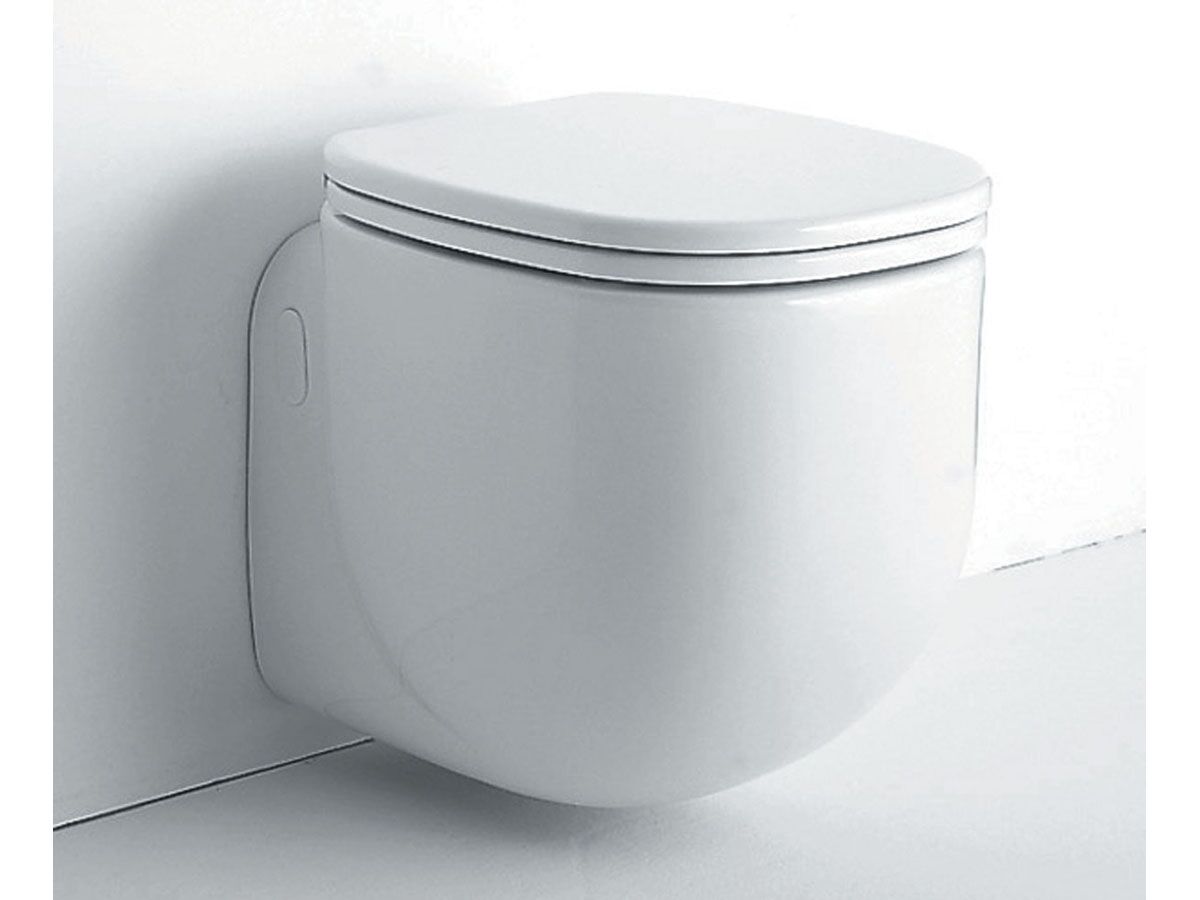 Pozzi Ginori Lavabi 500 Toilet Pan Wall Hung White/Chrome from Reece