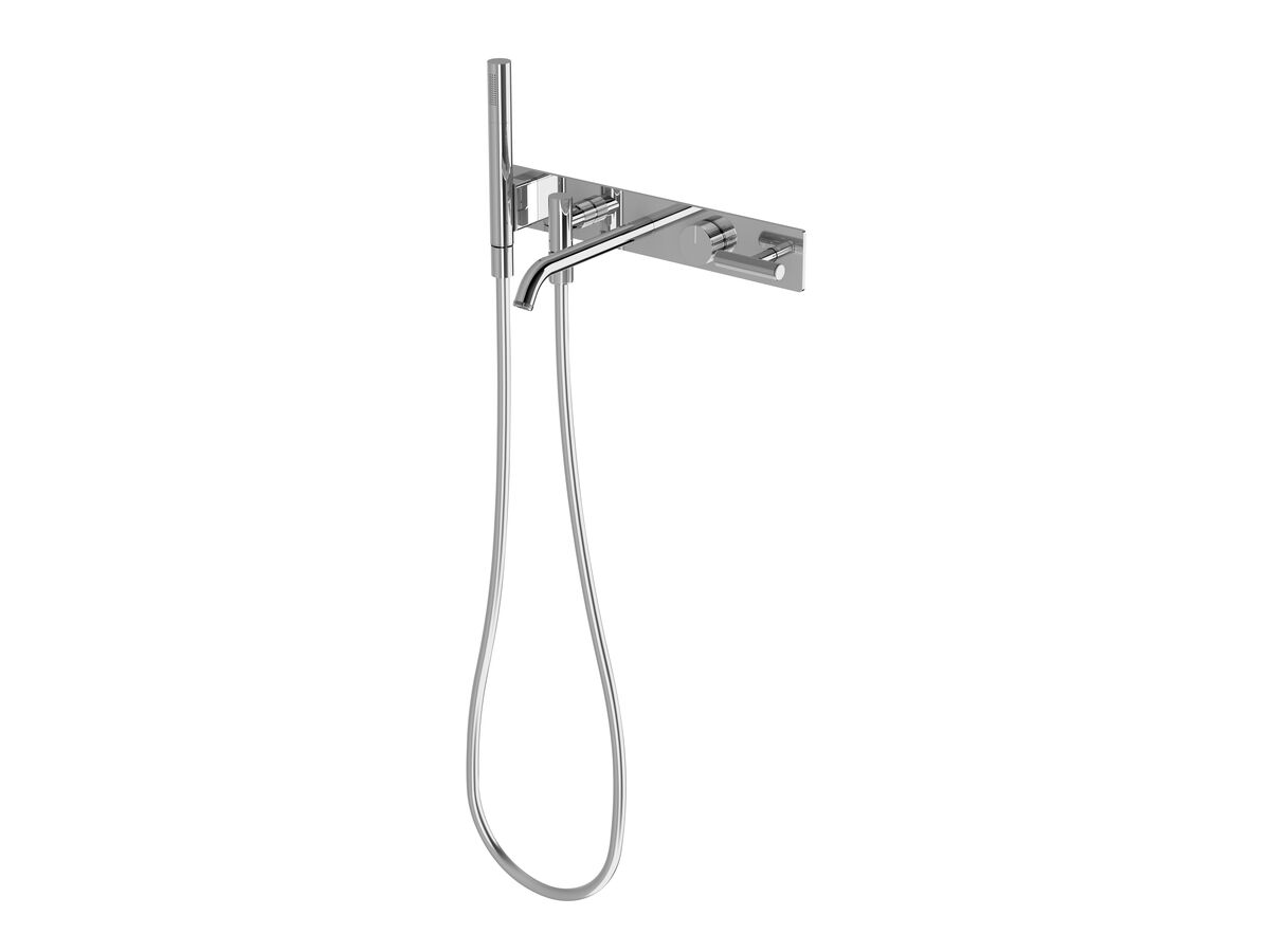 Milli Etch Progressive Bath Mixer Tap System with Handshower Chrome (3 ...