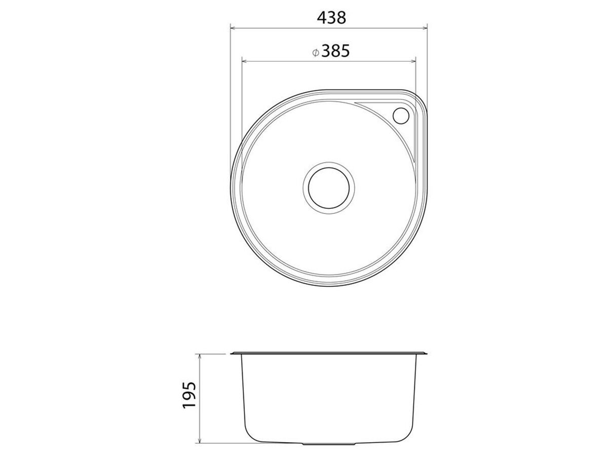 Clark Round Bowl With Tap Landing S/S from Reece