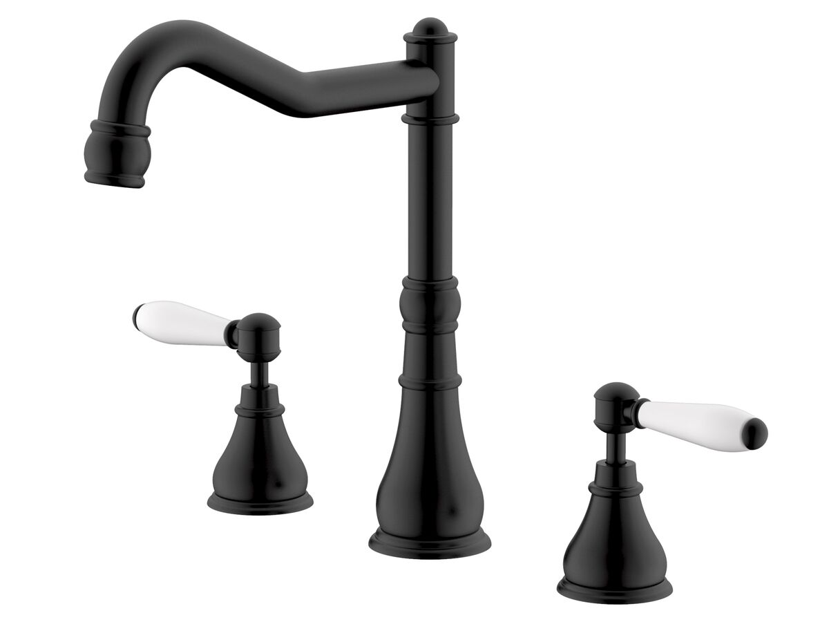 Milli Voir Hob English Sink / Spa Set Lever Porcelain Handles Matte ...