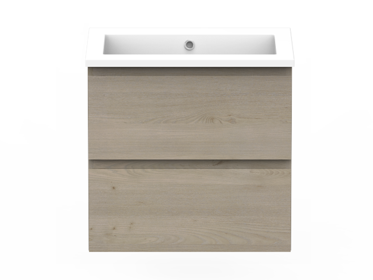 Posh Domaine All-Drawer Twin 600mm Wall Hung Vanity Cast Marble Top