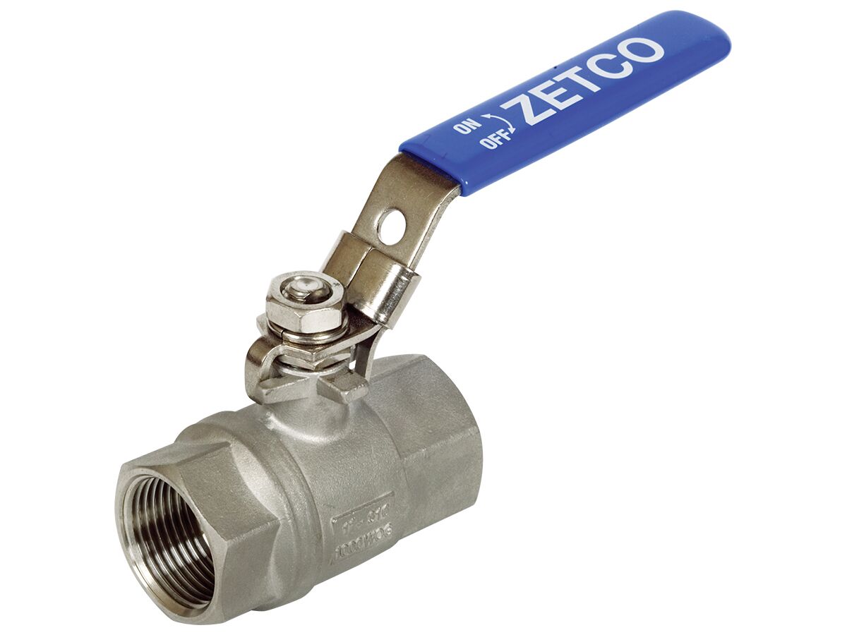 Zetco 2 Piece Stainless Steel Ball Valve Lockable 10mm from Reece