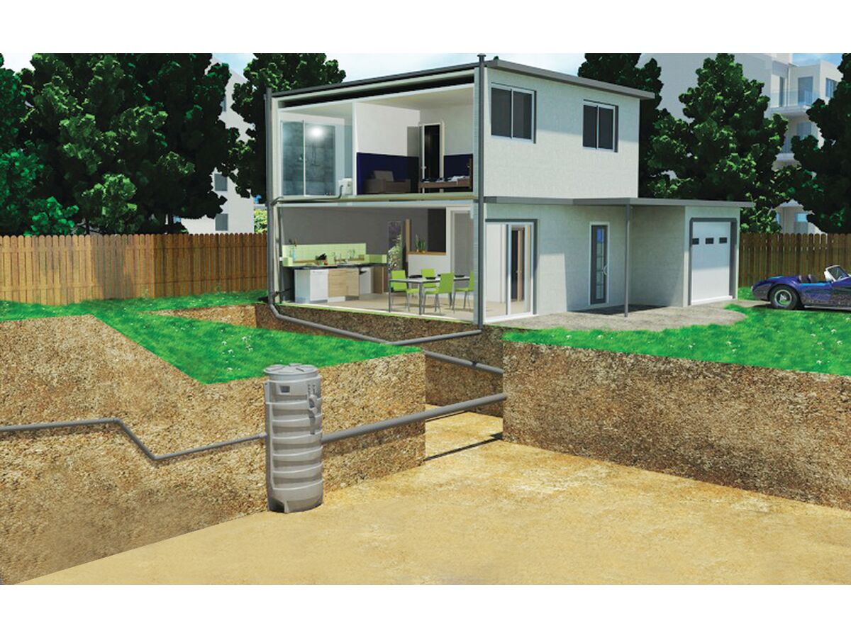 Saniflo SANIFOS 1300L Inground Pump Station with Twin Cutter Pumps ...