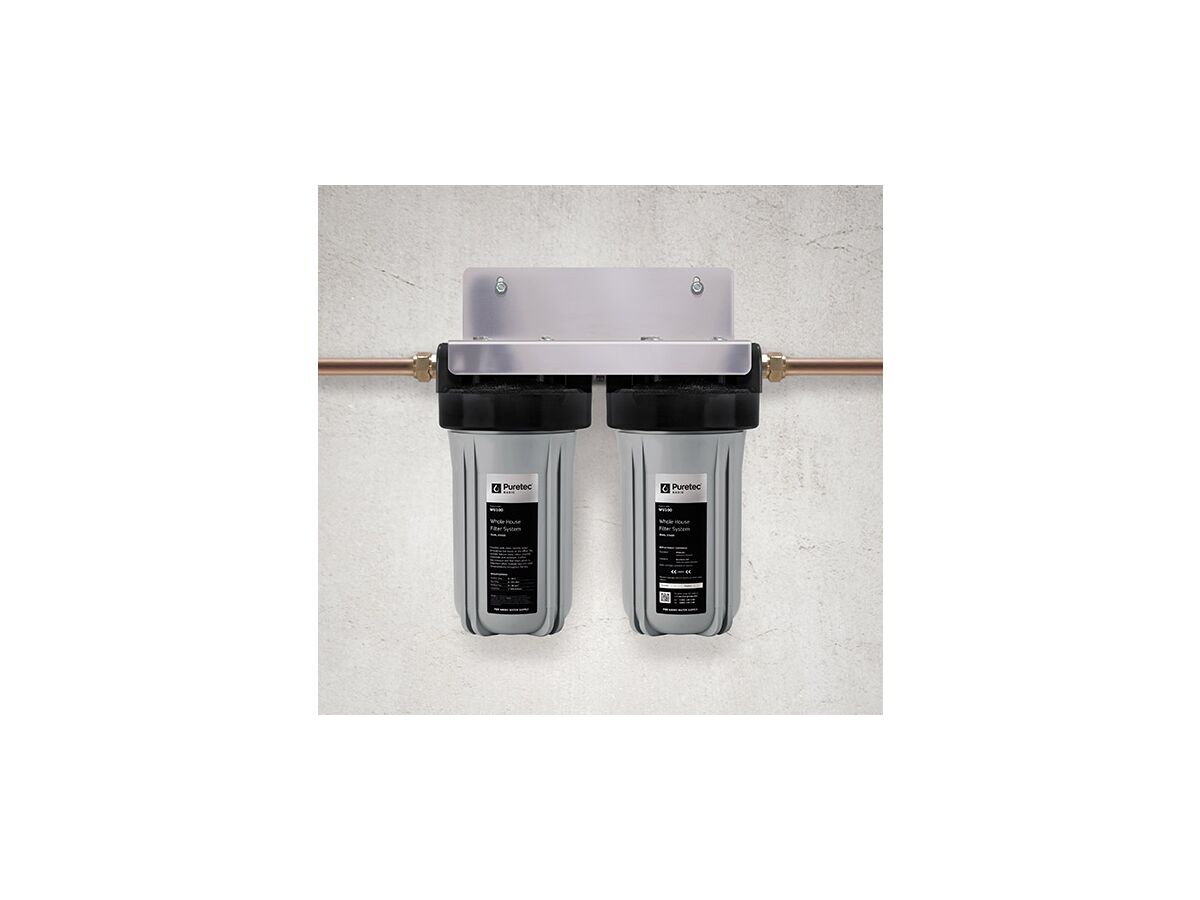 Puretec Whole House 10" Twin Basic System Rainwater 60lpm with Filter ...