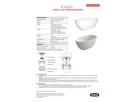 Kado Lussi Cast Solid Surface Freestanding Bath with Plug & Waste ...