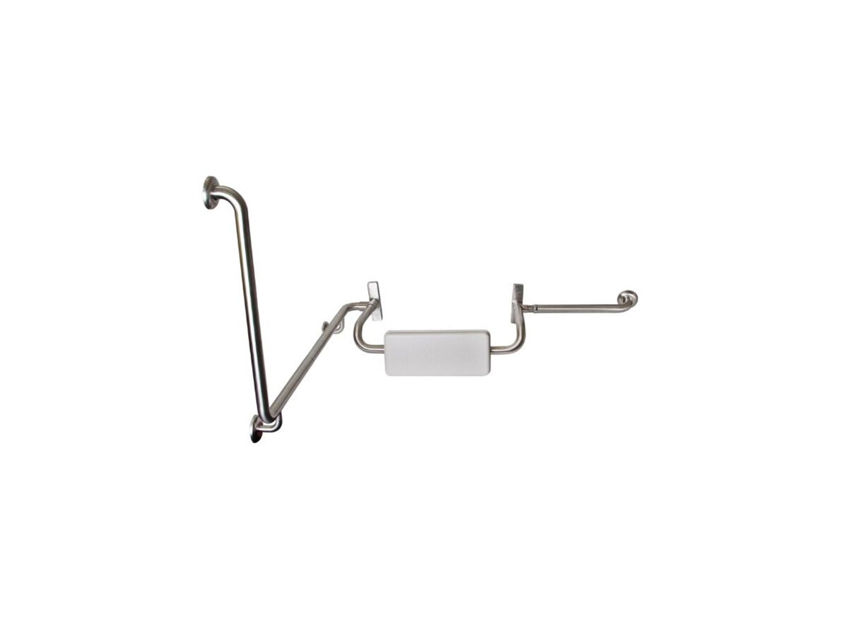 Accessible Grab Rail & Pad Back Rest Set 90 Degree Right Hand from Reece