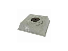 SV Cover Square Plastic Base Grey from Reece