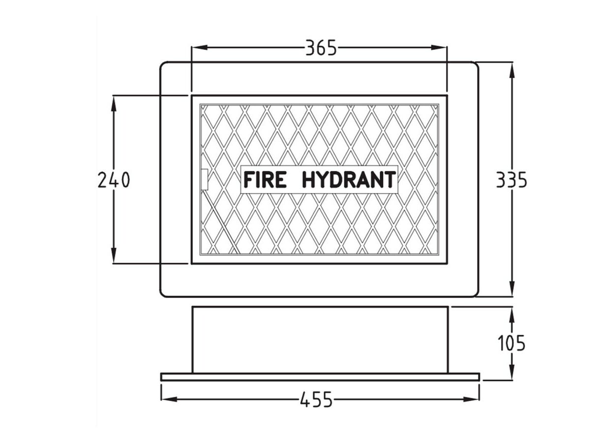 Cast Iron Hydrant Cover Box 365mm x 240mm from Reece