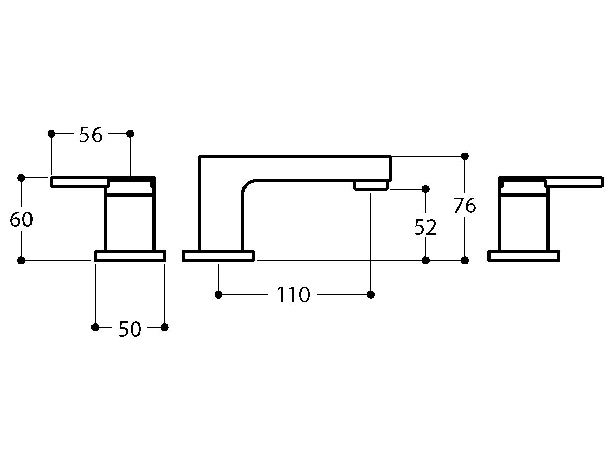Luka Ceramic Disc Basin Set Chrome (4 Star) from Reece