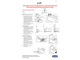 Posh Solus Round Close Coupled Back To Wall Back Inlet Toilet Suite S ...