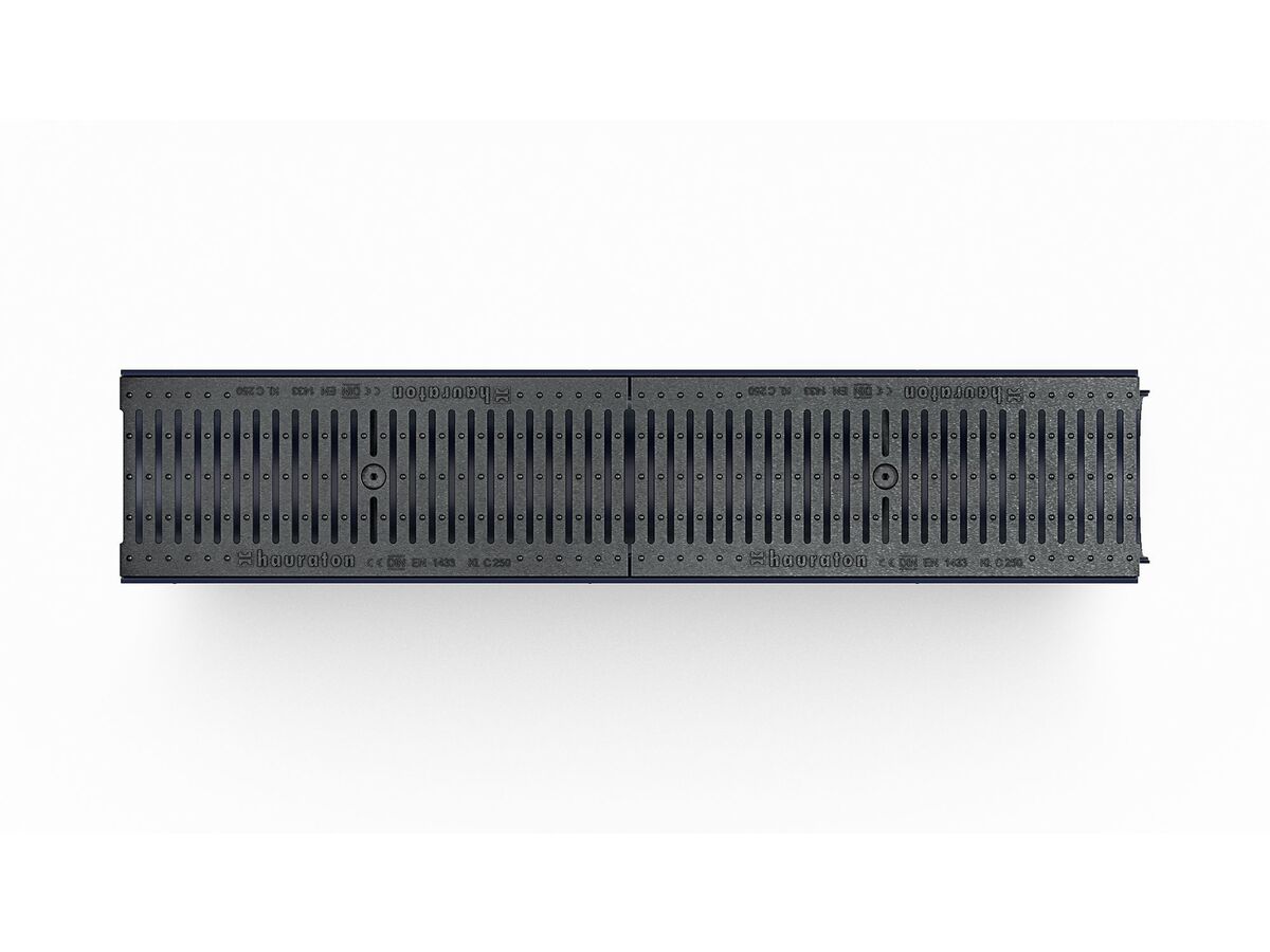 Graf Hauraton 150mm PP Channel with Ductile Iron Heelguard 1mtr from Reece
