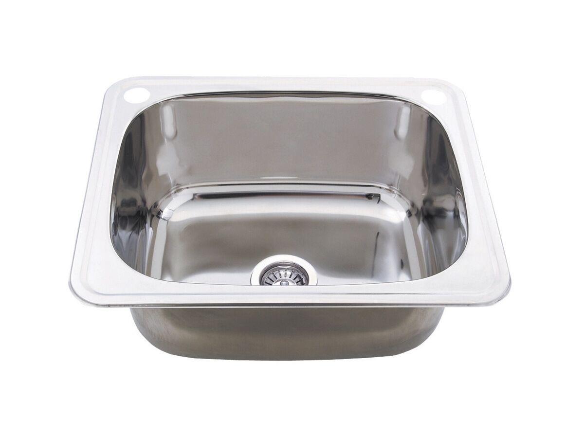 Everhard Benchline Trough 45L with Bypss Stainless Steel from Reece