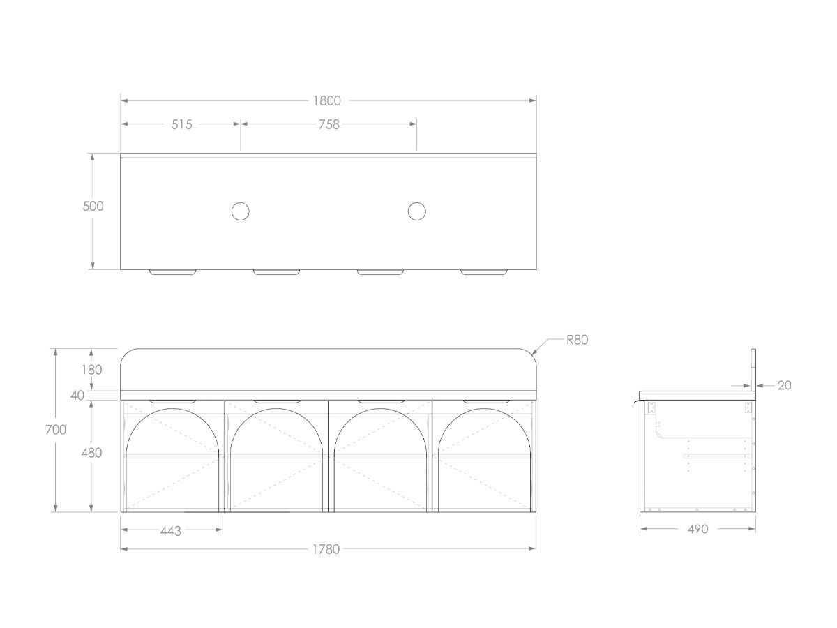 ADP Archie by Alisa & Lysandra All Door Wall Hung Vanity Unit Double ...