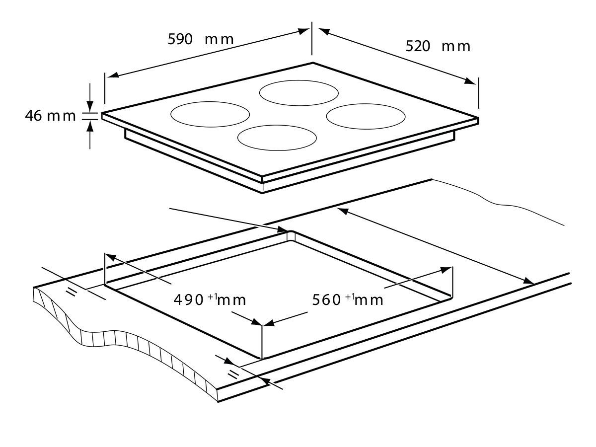 Westinghouse WHI645BD 60cm 4 Zone Induction Cooktop with Boilprotect ...