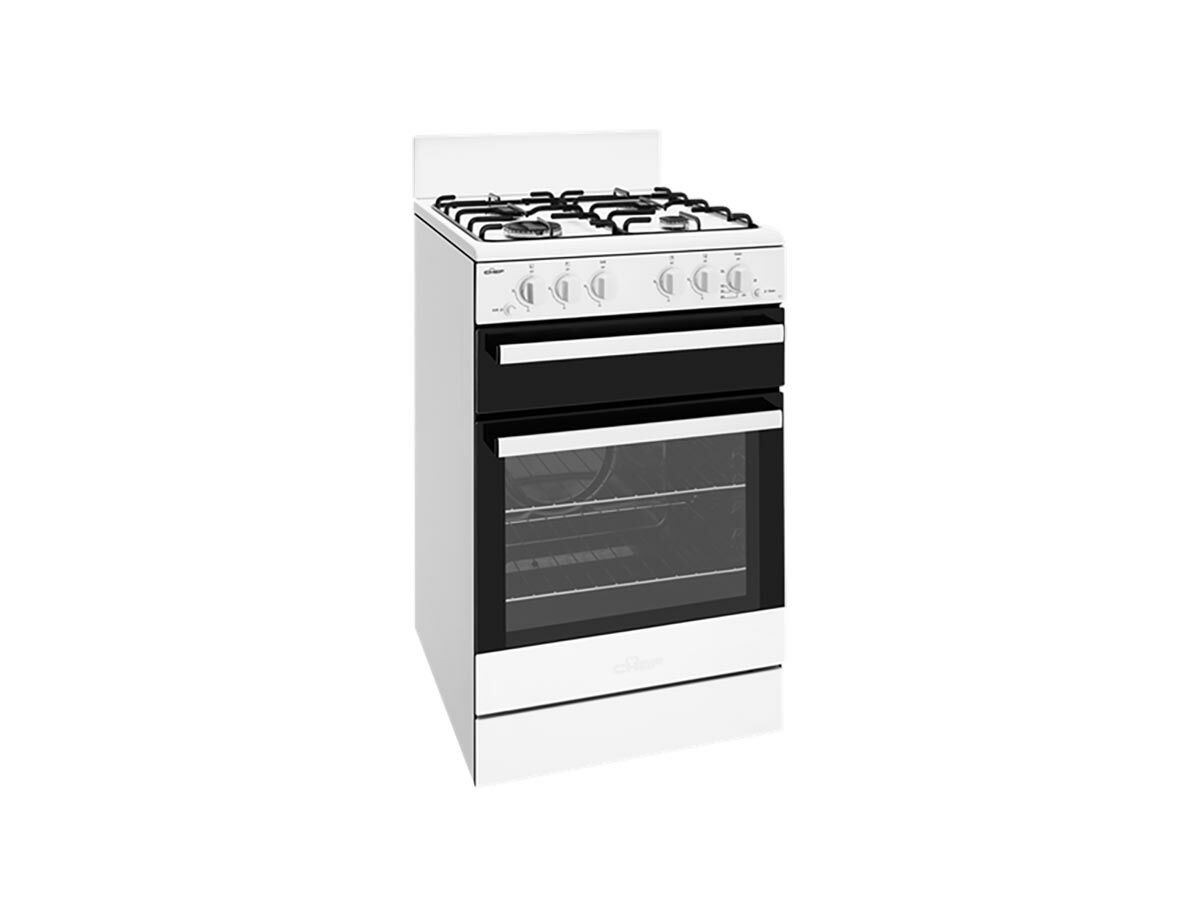 Chef CFG503WB Upright Conventional Oven Separate Grill 4 Burners Piezo ...
