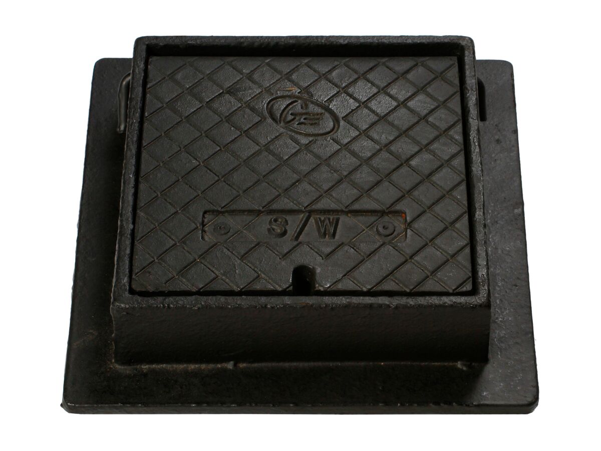 Cast Iron Meter Box (Sewer) Hinged 255mm x 250mm from Reece