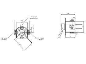 FloMix TMV Shower Mixer Tap 100mm Chrome Plated from Reece