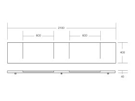 Omvivo Geo Double Washplane 2100 Ceaserstone Snow from Reece