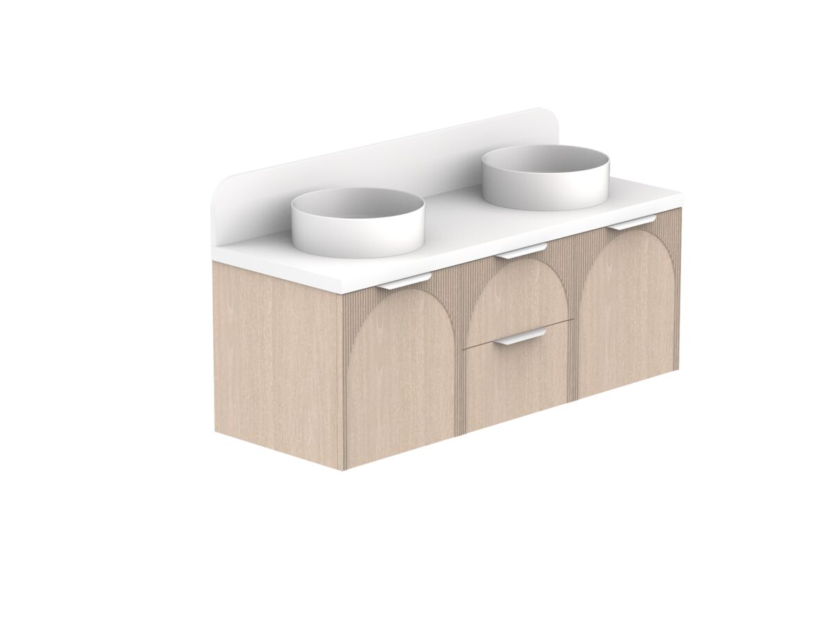 ADP Archie by Alisa & Lysandra Door/Drawer Wall Hung Vanity Unit Double ...