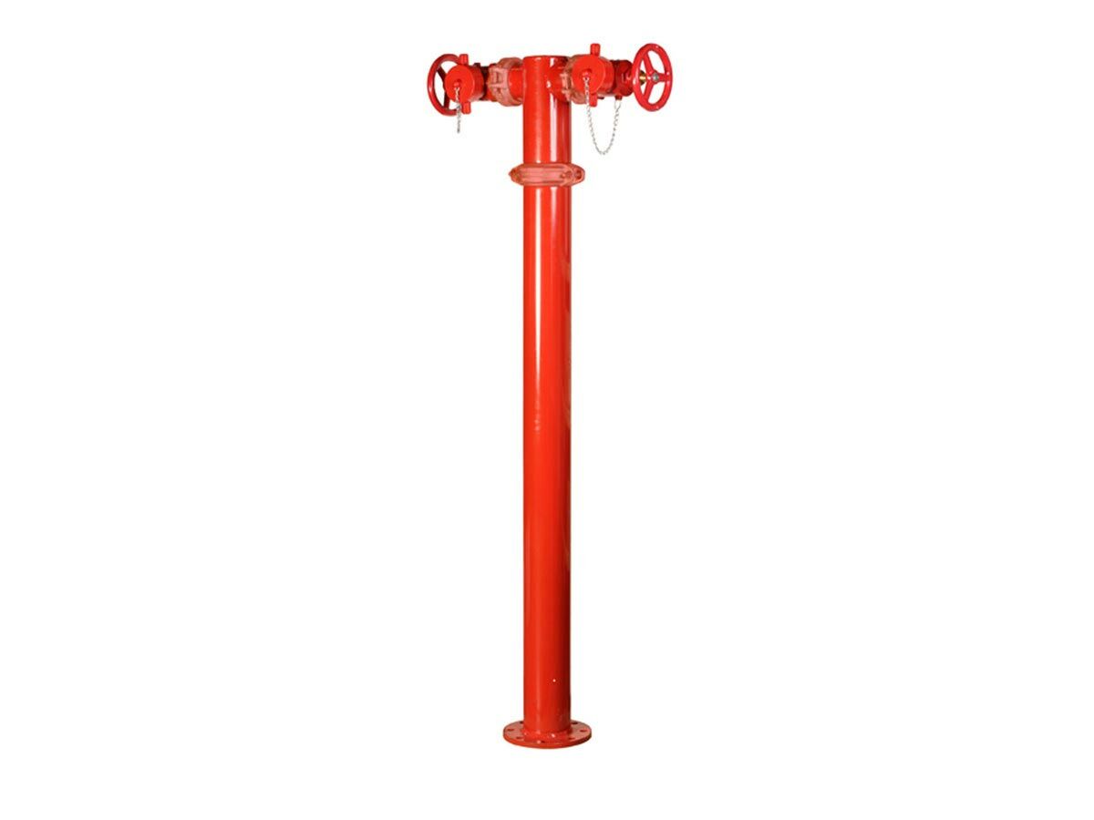 Twin Head Fire Hydrant Riser with QRT Landing Valves 100mm from Reece