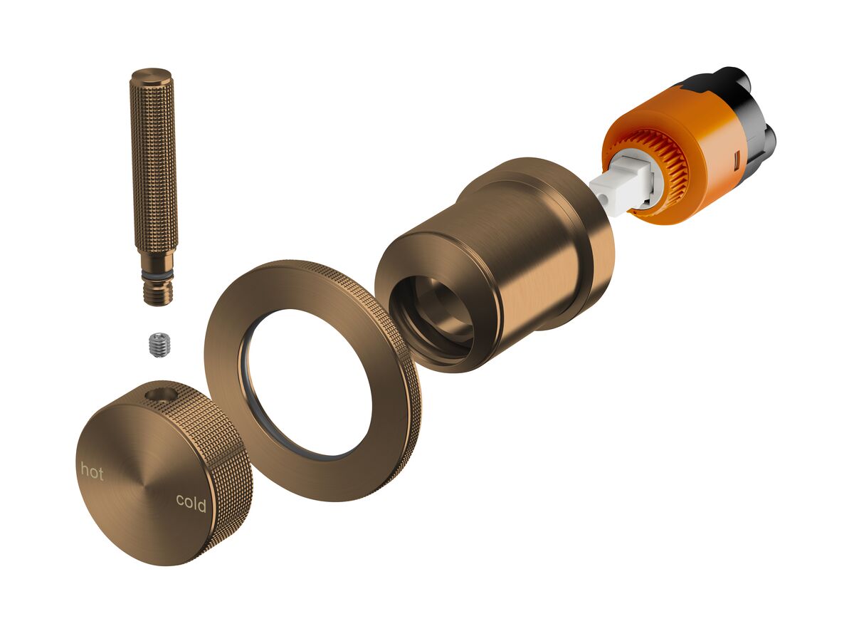 Milli Etch Shower Mixer Tap Trimset Brushed Bronze Lead Free from Reece