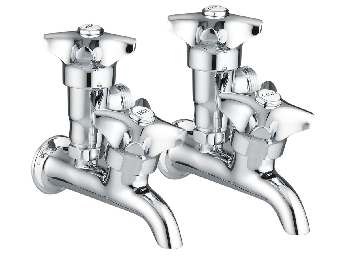 Greens Marketti Project Laundry Combo Pair of Pillar Taps from Reece