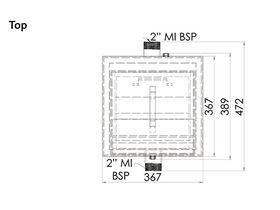 Plaster Arrestor Stainless Steel 304 365mm L x 365mm W x 435mm H 50mm ...