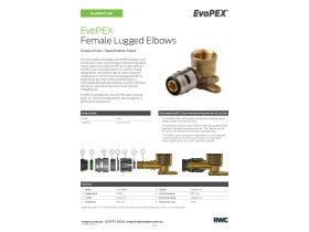 EvoPEX Lead Free Female Lugged Elbow 16mm x 1/2" BSP from Reece