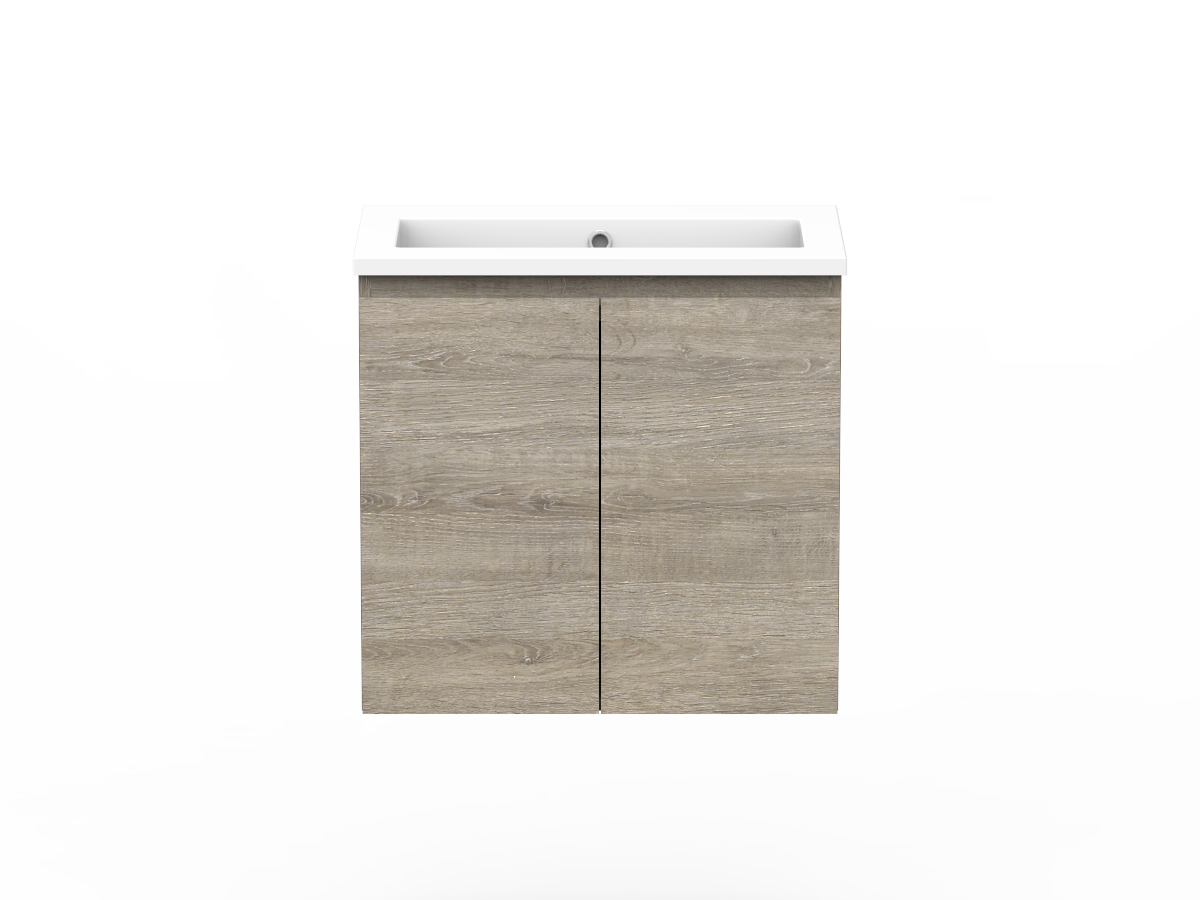 Posh Domaine Plus Ensuite 600mm Wall Hung Vanity Centre Basin Cast ...