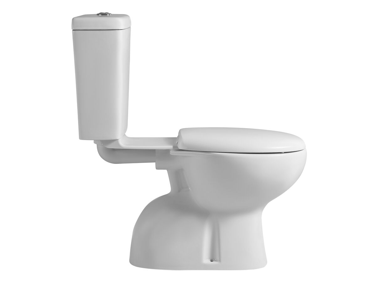 Posh Solus Square Link Toilet Suite S Trap with Soft Close Seat White ...